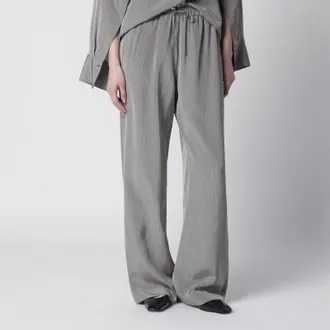 R&oacute;he Light grey wide striped trousers