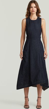 G-Star Corset Flare Denim Kleid - Dunkelblau - Damen