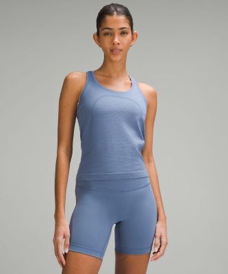 lululemon Swiftly Tech Tanktop mit Racerback 2.0 Taillenl&auml;nge f&uuml;r Frauen - Gr&ouml;&szlig;e 14 in Oasis Blue