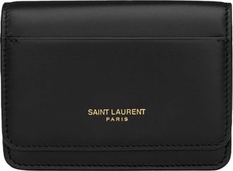 Saint Laurent Calf Leather Card Case - Black