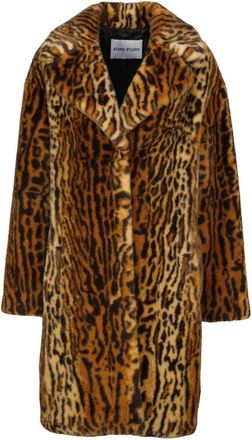 STAND Damen Webpelzmantel CAMILLE COCOON COAT