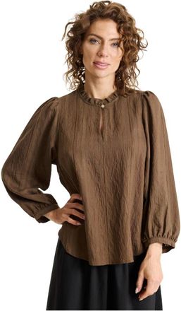 In Front IN Front, Femme, Blouses et Chemises, Brun, Taille: 40 FR Marlene Blouse