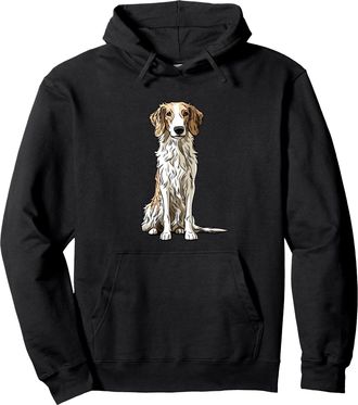 Whyitsme Design Borsoi Dog Illustration Pullover Hoodie