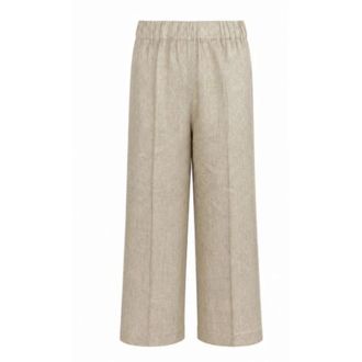 D.exterior Femme, Pantalons, Beige, Taille: 36 FR Wide Pantalons