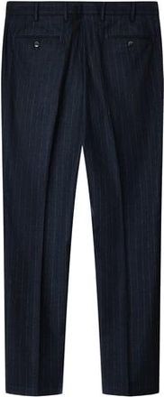 Fa&ccedil;onnable Pantalon droit ray&eacute; en laine