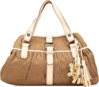 Celine Shopper - Canvas Boogie Tassel Tote - Gr. unisize - in Braun - f&uuml;r Damen