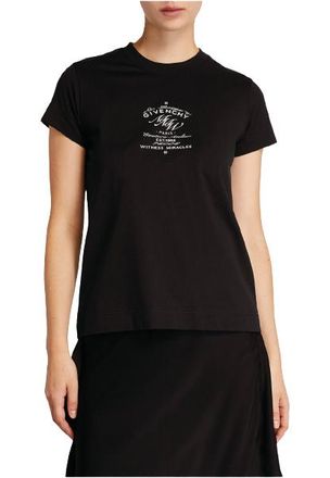 Givenchy black t-shirt with white front logo Size XS