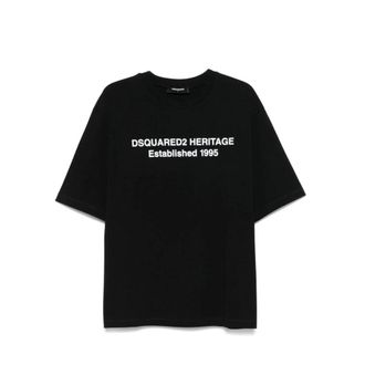 Dsquared2 Heritage Logo Loose Fit T-Shirt in Schwarz - - Tops - Herren - Schwarzk - S