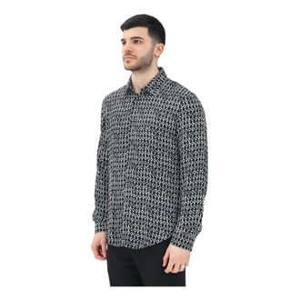 Patrizia Pepe Homme, Chemises, Multicolore, Taille: XL Chemise G&eacute;om&eacute;trique &agrave; Manches Longues