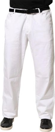 Paul & Shark Homme, Jeans, Blanc, Taille: 3XL Jean Droit Coupe Droite Mi-Haute
