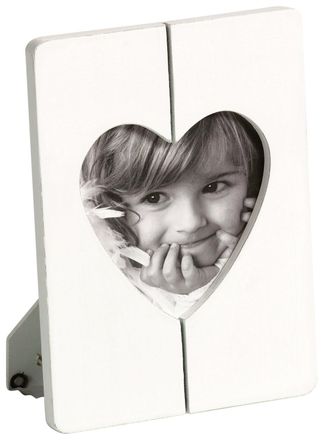 Walther Design Portraitrahmen Cuore, 10x11 cm, Weiss mit Herzausschnitt