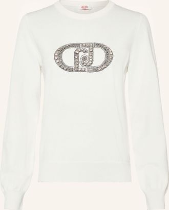 Liu Jo Liu Jo Pullover Mit Schmucksteinen weiss