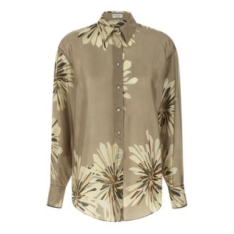 Brunello Cucinelli Femme, Blouses et Chemises, Vert, Taille: 42 FR Chemises