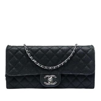 Chanel Pre-owned Sacoche matelass&eacute;e &agrave; rabat - Femme - Pre-owned - Noir - Taille: ONE Size