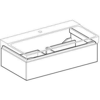 Keramag Geberit Xeno 2 Waschtischunterschrank, 880x220x462mm, 1