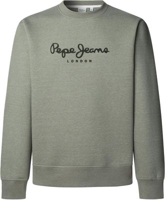 Pepe Jeans London Macbeth Melange Crew Sweatshirt f&uuml;r Herren, Gr&uuml;n (Military Green), L, Gr&uuml;n (Milit&auml;rgr&uuml;n), L