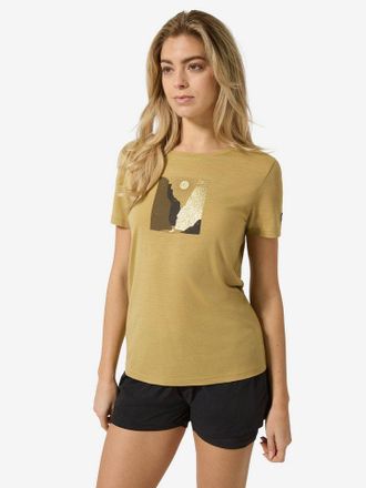 super.natural Print-Shirt f&uuml;r Damen, Merino RIO GRANDE TEE Natur Motiv, atmungsaktiv