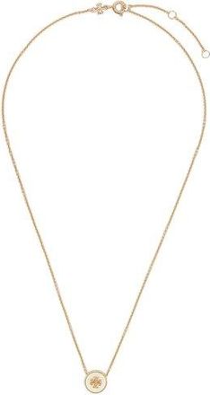 Tory Burch Tory Burch Halskette Kira Enamel Pendant 90549 Wei&szlig;