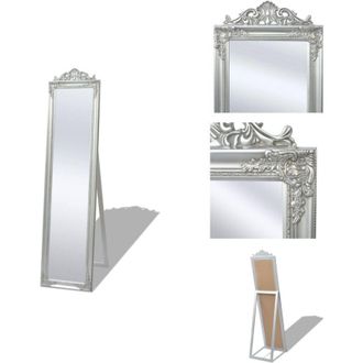 vidaXL Vidaxl - Miroir sur pied Style baroque 160x40 cm Argent&eacute; - Miroir Sur Pied - Miroir Baroque - D&eacute;coration Murale - Miroir Vintage - Miroir Design