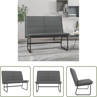 vidaXL Kunstleder - Sitzbank Grau 100x75x76 cm Kunstleder