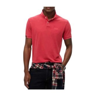 Superdry Vintage Destroy Poloshirt - - Tops - Herren - Rot - S
