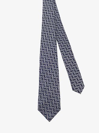 Kiton Mens Tie Blue Silk Ties & Bow