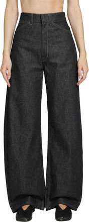 Christophe Lemaire Denim High waisted Curved Pants