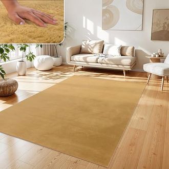 Paco Home Tapis Salon Fausses Fourrures Doux Lavable Moderne Élégant Facile À Entretenir Effet Fourrure Uni Brillant Douillet À Poils Courts, Dimension:240x340 