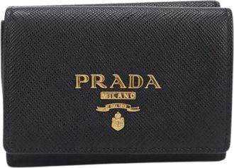 Prada Portefeuille vintage tri-fold Pre-owned - Femme - Pre-owned - Noir - Taille: ONE Size