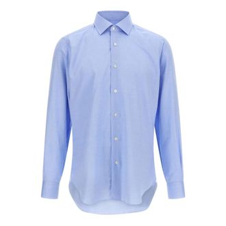 Barba Handgen&auml;htes Oxford-Baumwollhemd - - Shirts - Herren - Blau - 5XL