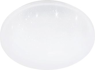 Eglo LED Deckenlampe Frania-IP, Deckenleuchte Badezimmer mit Kristall-Effekt, Lampe Decke aus wei&szlig;em Metall und Kunststoff, Badlampe warmwei&szlig;, neutralwei&szlig;,
