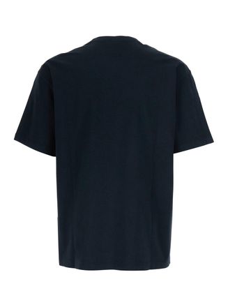 Stone Island Logo-Embroidered Crew Neck Cotton T-Shirt - Blue