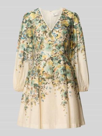 Vera Mont Cocktailkleid mit V-Ausschnitt und H&auml;kelspitze