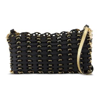 Paco Rabanne Schwarze Schultertasche mit Kettenverzierung - - Bags - Damen - Schwarzk - ONE SIZE