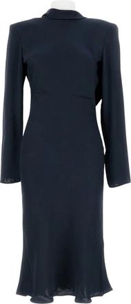 Rotate Rotate Birger Christensen, Femme, Robes, Bleu, Taille: 38 FR Longue Robe &agrave; Col Haut