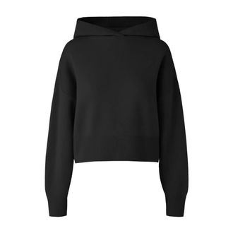 Canada Goose Schwarze Woll-Holton-Hoody-Jacke - - Sweatshirts & Hoodies - Damen - Schwarzk - S
