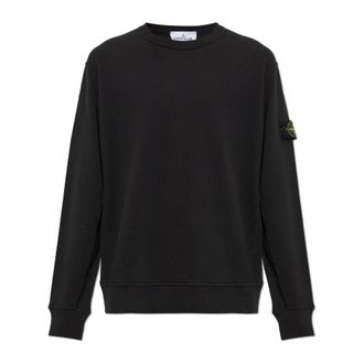 Stone Island Homme, Sweatshirts et sweats &agrave; capuche, Noir, Taille: XL SweaT-shirt avec &eacute;cusson logo