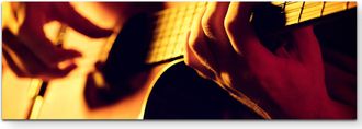 Paul Sinus Art Leinwandbilder | Bilder Leinwand 120x40cm Mann spielt Gitarre