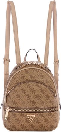 Guess Manhatten II Backpack Latte Logo