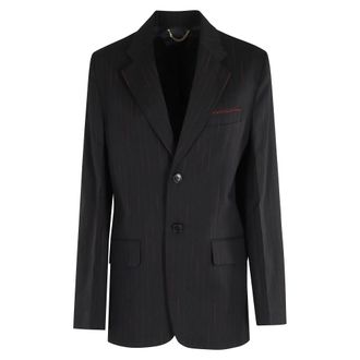 Victoria Beckham Femme, Vestes, Bleu, Taille: 38 FR Veste à Rayures Marine Rose