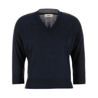 Herno Femme, Pulls, Bleu, Taille: 42 FR Jersey &Eacute;l&eacute;gant