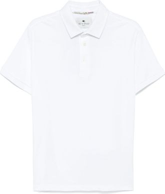 Etro polo à logo Pegaso brodé - Blanc