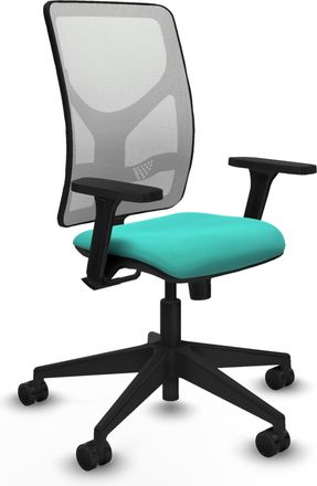 Piqueras y Crespo Stuhl Home Office mit 3D-Armlehnen, h&ouml;henverstellbare Lendenwirbelst&uuml;tze, ausgestattet mit 3 Positionen und Schneideschaum, mit Rollen von 65 mm, Nylo