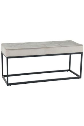 MID.YOU Mid.you Garderobenbank, Hellbraun, Metall, Textil, 2-Sitzer, 103x47x38 cm, Garderobe, Garderobenb&auml;nke