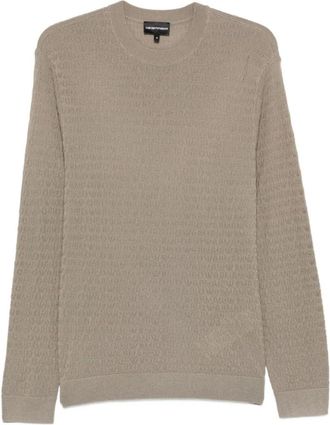 Emporio Armani Homme, Pulls, Beige, Taille: L Pull ras du cou en maille fine