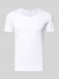 Hanro T-Shirt mit geripptem Rundhalsausschnitt