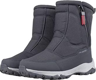 ORANDESIGNE Bottes Homme Femme Bottes De Neige Hiver Fourrées Chaudes Bottines Chaussures de Randonnée Baskets Bottes Trekking E Gris 42 EU