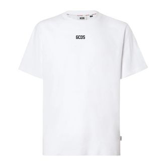 GCDS Logo Appliqu&eacute; T-Shirt - - Tops - Herren - Wei&szlig; - S