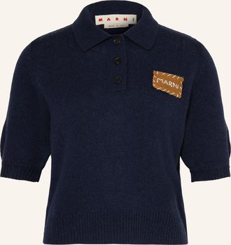 Marni Marni Strick-Poloshirt Aus Cashmere blau