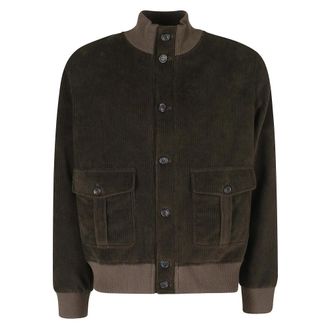 Circolo 1901 Homme, Vestes, Brun, Taille: XL Giubbotto Bottoni Bordi Maglia Velluto